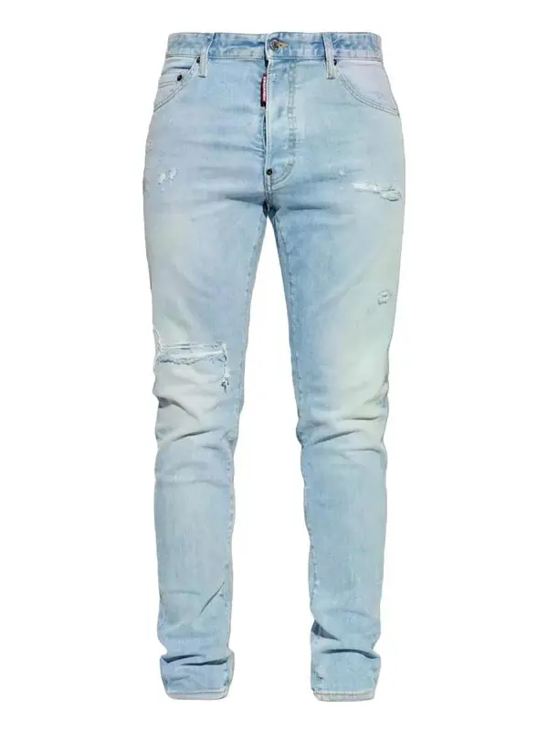 Dsquared2 Super Bleached Stretch Skater Jeans - Blue