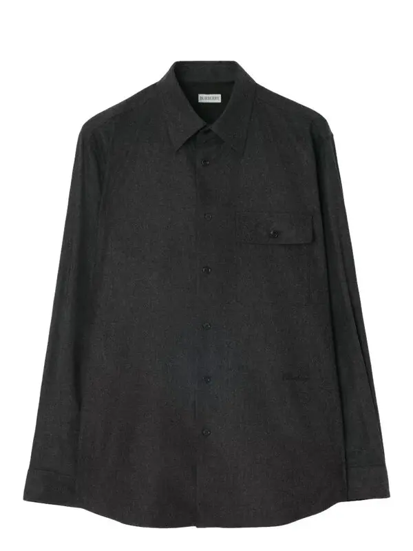 Burberry Wool Cashmere Overshirt - Grey