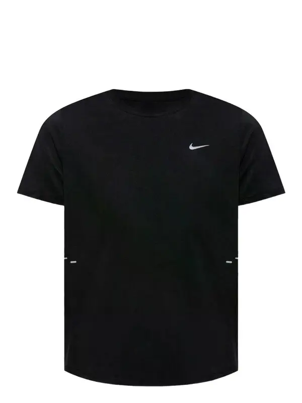 Nike Logo-print Mesh-panel T-shirt - Black