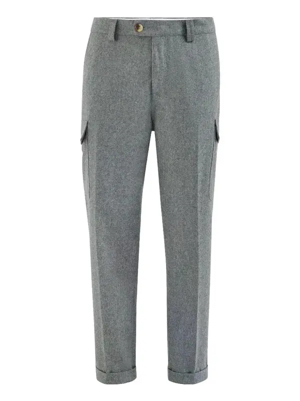 Brunello Cucinelli Flannel Cargo Pants - Grey