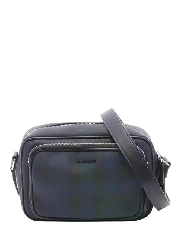 Burberry Paddy Check Pattern Shoulder Bag - Blue