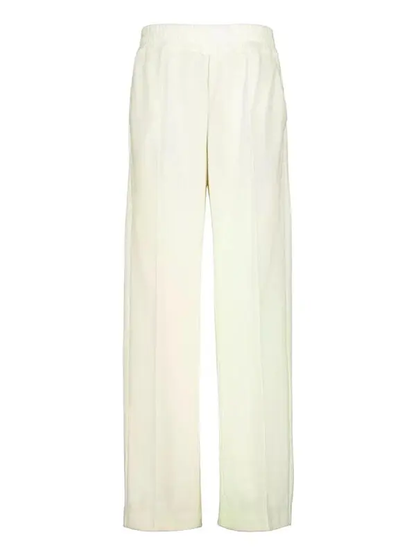 120% Lino Elasticated-waistband Straight-leg Trousers - Neutrals