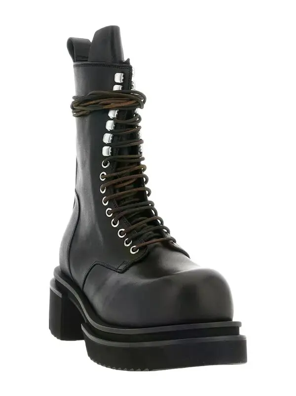 Rick Owens Bogun Lace-up Boots - Black