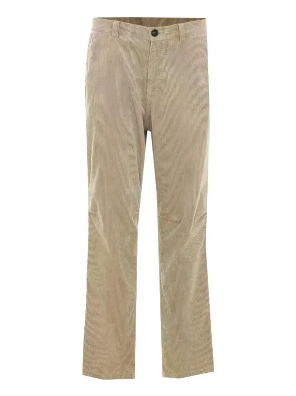 Brunello Cucinelli Corduroy-texture Straight-leg Trousers - Neutrals
