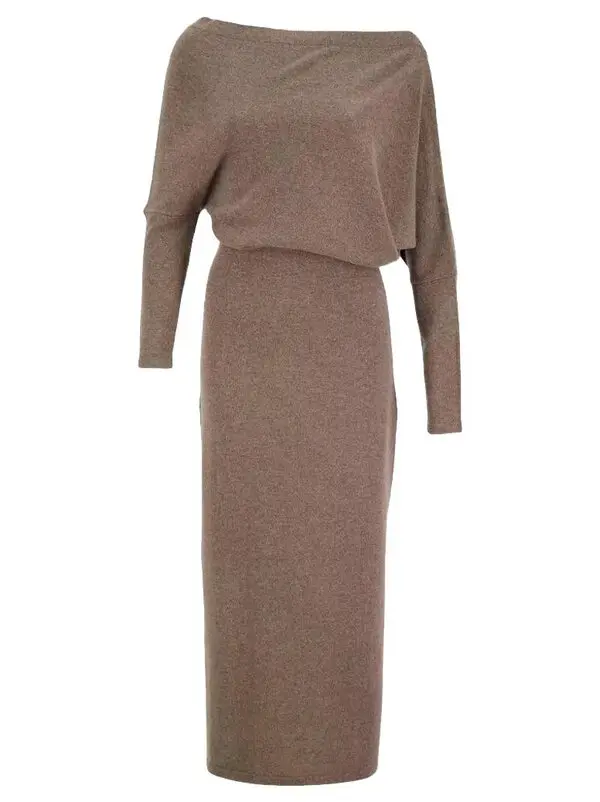 Altuzarra Kasos Asymmetric-shoulder Maxi Dress - Brown