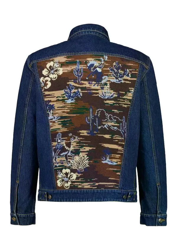 Alanui Hawaii Embroidered Denim Jacket - Blue