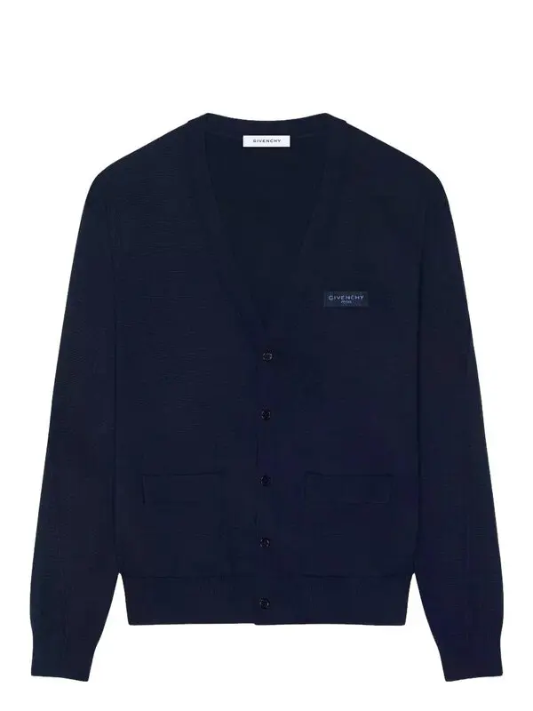 Givenchy Couture Seam Wool Cardigan - Blue