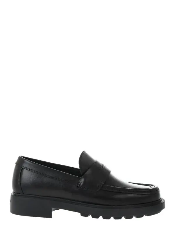 FERRAGAMO Logo-embossed Leather Loafers - Black