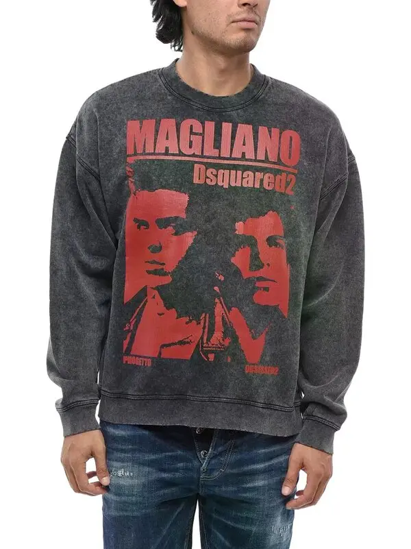 Dsquared2 X Magliano Rock Relax Logo-print Sweatshirt - Grey