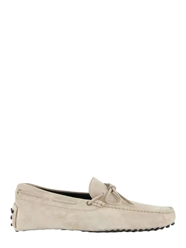 AURELIEN Softey Tie-detail Loafers - Grey
