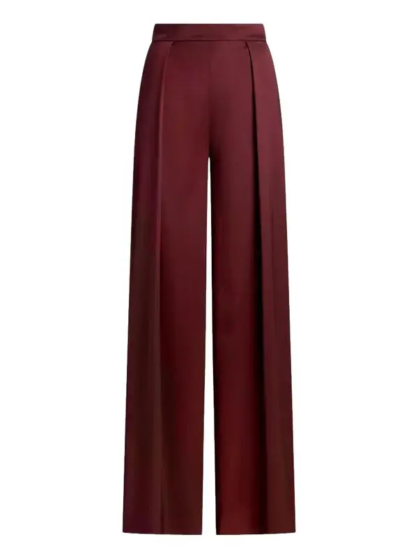 Ralph Lauren Masina Pleated Palazzo Pants - Red