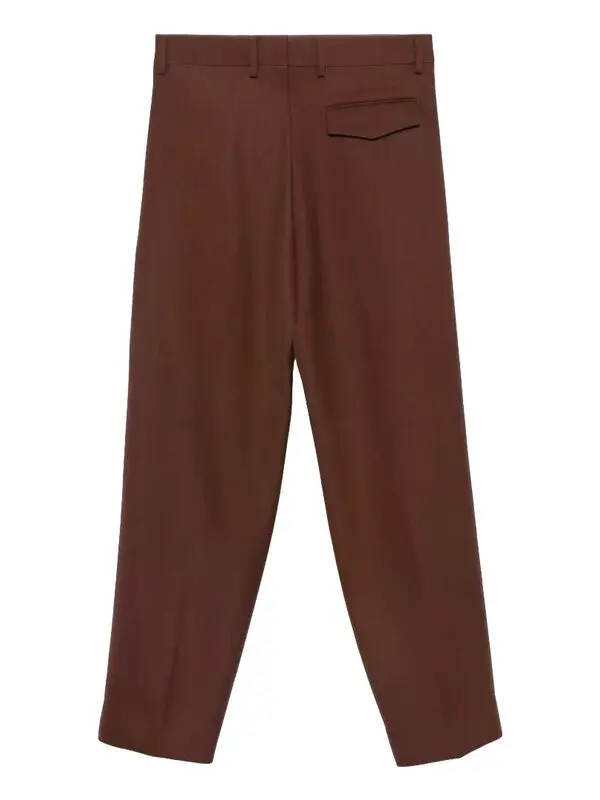 COSTUMEIN Pleated Straight-leg Trousers - Brown