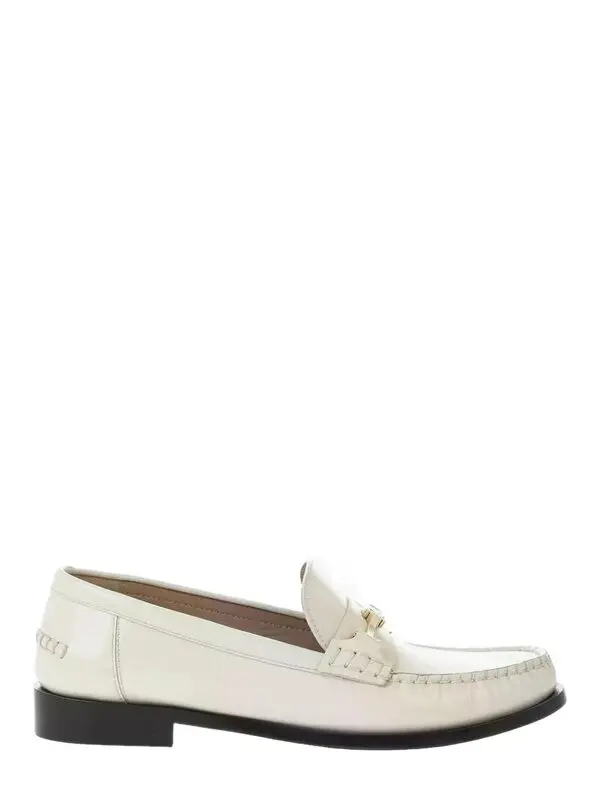 FERRAGAMO Harry Patent Leather Loafers - White