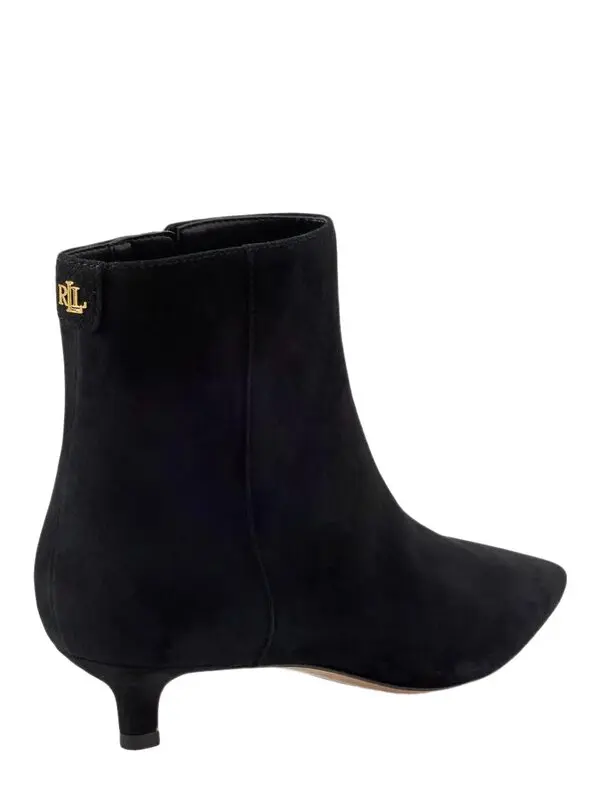 Ralph Lauren Francesca Suede Ankle Boots - Black