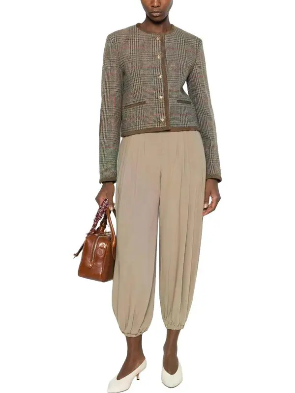 GOLDEN GOOSE Prince Of Wales Boxy Jacket - Brown