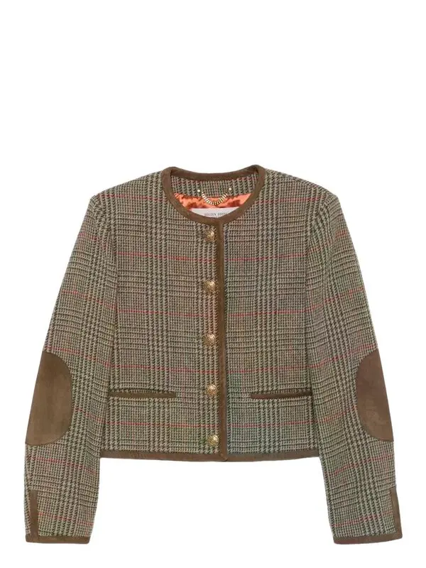 GOLDEN GOOSE Prince Of Wales Boxy Jacket - Brown