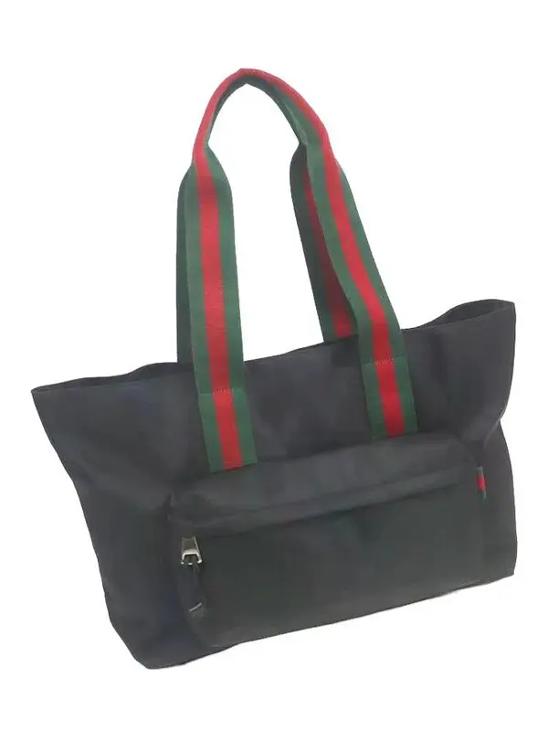 Gucci 2000-2015 Nylon Web Tote Bag - Black