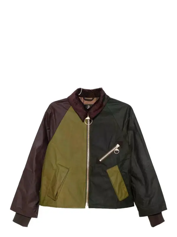 Barbour Colour-block Waxed Jacket - Green