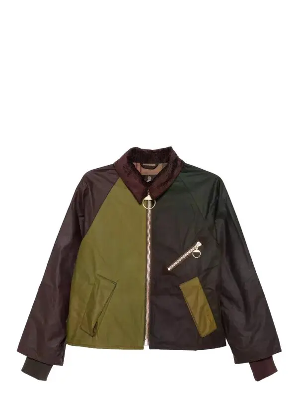 Barbour Colour-block Waxed Jacket - Green