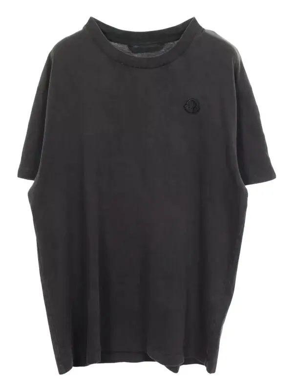 Moncler 2000s Logo Print T-shirt - Black