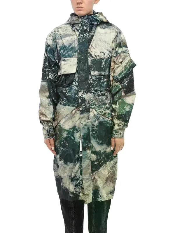 Stella McCartney Murry Printed Hooded Raincoat - Green
