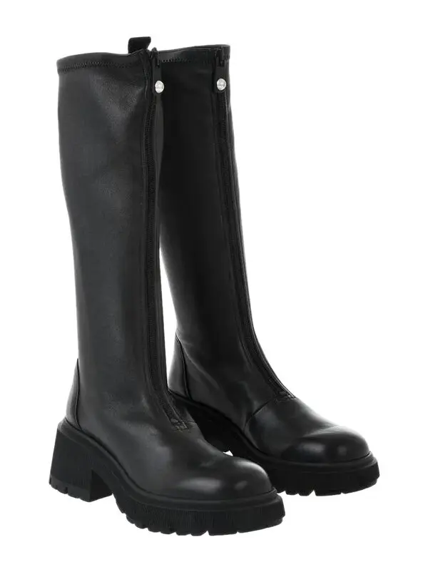 JIMMY CHOO Lune Leather Boots - Black