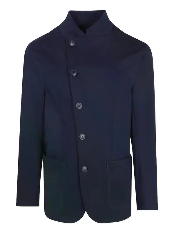 Emporio Armani Asymmetric-fastening Blazer - Blue
