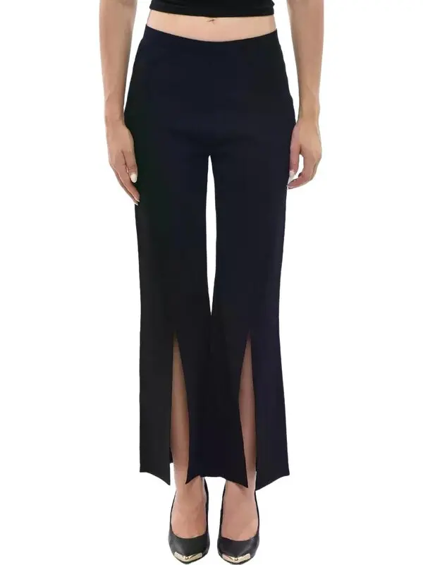 Stella McCartney Slit-detail Elasticated-waist Trousers - Black