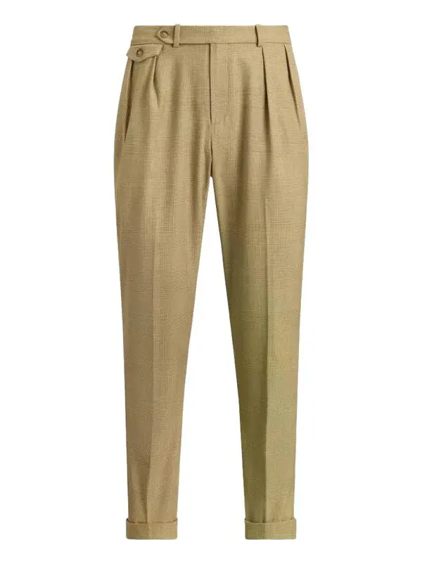 Rlx Ralph Lauren Plaid Pleated Trousers - Neutrals
