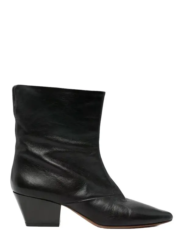 FORTE_FORTE Pointed-toe Ankle Boots - Black
