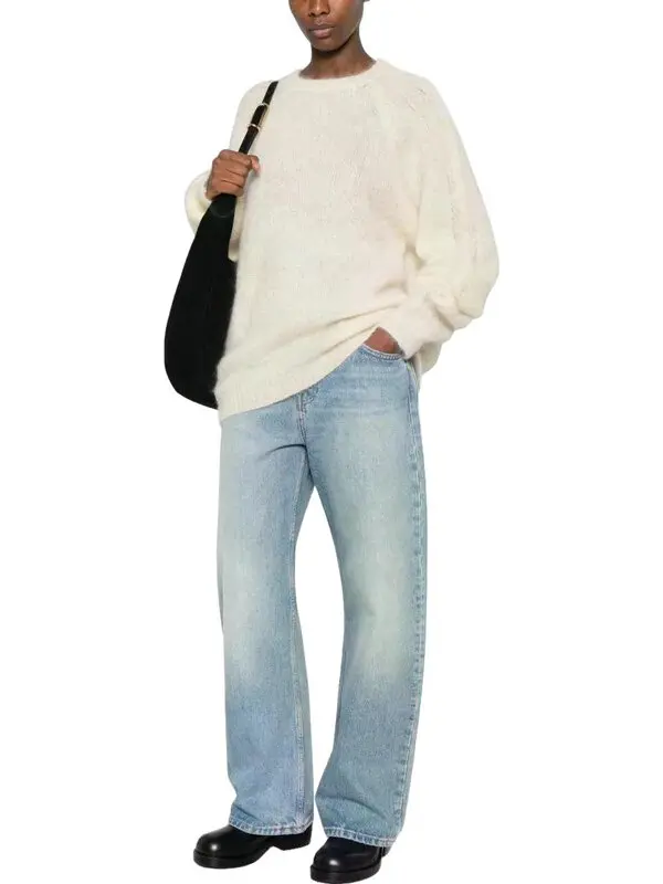 KRISTINA TI Cable-knit Raglan-sleeve Sweater - Neutrals