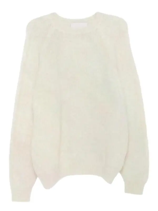KRISTINA TI Cable-knit Raglan-sleeve Sweater - Neutrals