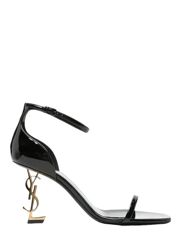 Saint Laurent Opyum Patent Leather Sandals - Black