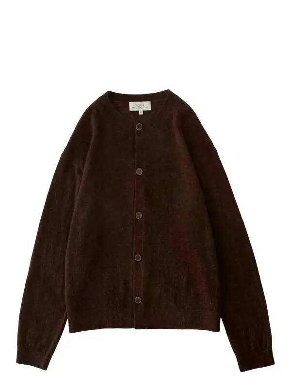 Studio Nicholson Andres Crew-neck Cardigan - Brown
