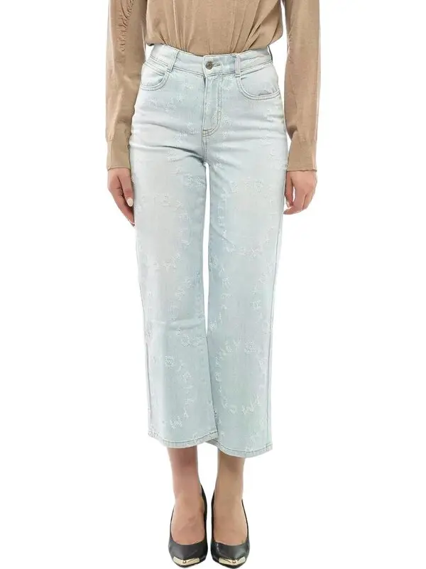 Stella McCartney Logo-embroidered Boot-cut Jeans - Blue