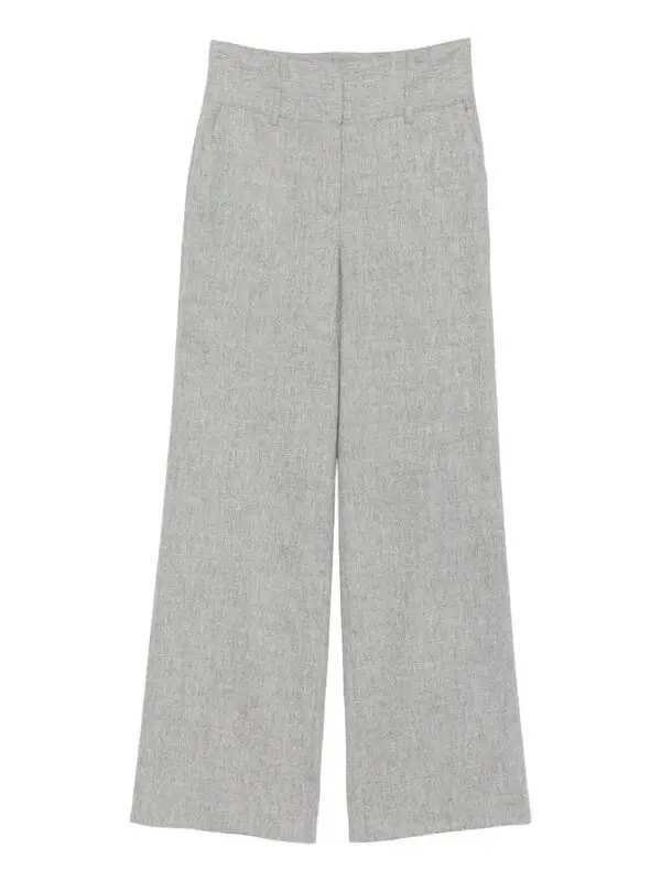 Lorena Antoniazzi High-waisted Wide-leg Trousers - Grey