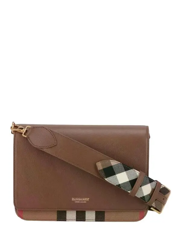 Burberry Leather Cross Body Bag - Brown
