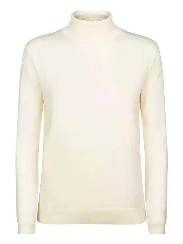 Max Mara Roll-neck Long-sleeved Sweater - White