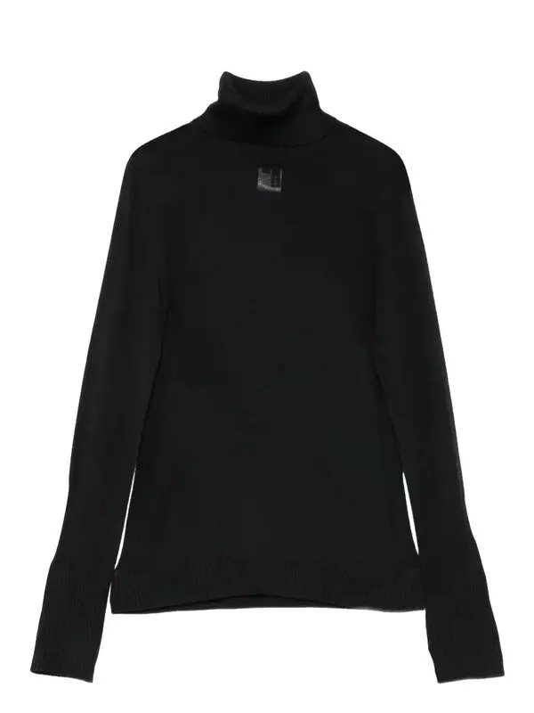 Lorena Antoniazzi Virgin Wool Roll-neck Sweater - Black