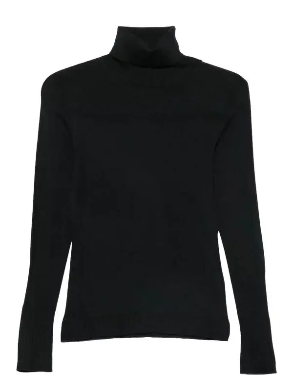 Lorena Antoniazzi Virgin Wool Roll-neck Sweater - Black
