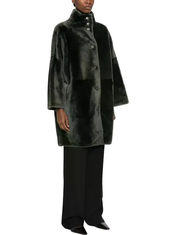 YVES SALOMON Reversible Shearling Jacket - Green