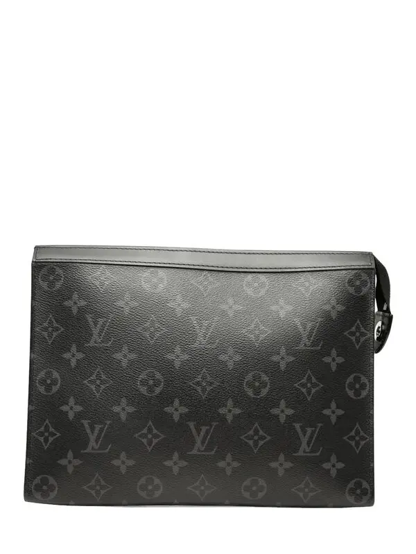 LOUIS VUITTON 2020 Monogram Eclipse Pochette Voyage Mm Clutch Bag - Black
