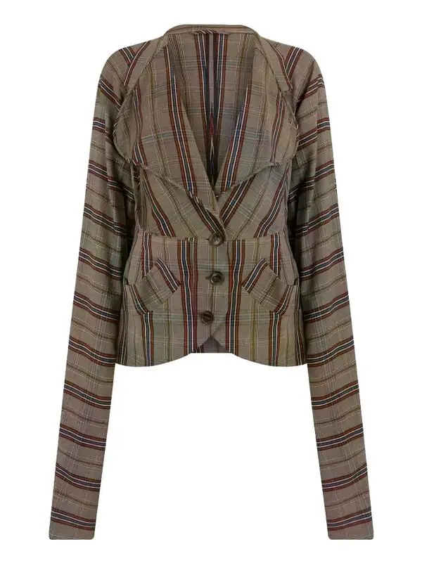 VIVIENNE WESTWOOD Appetizer Check-pattern Button-up Blazer - Brown