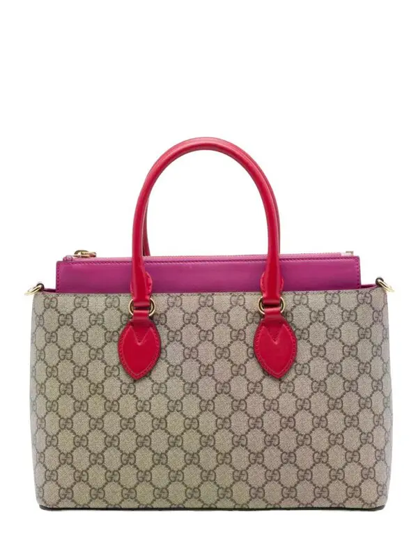 Gucci 2016-2026 Gg Supreme Linea A Satchel - Neutrals