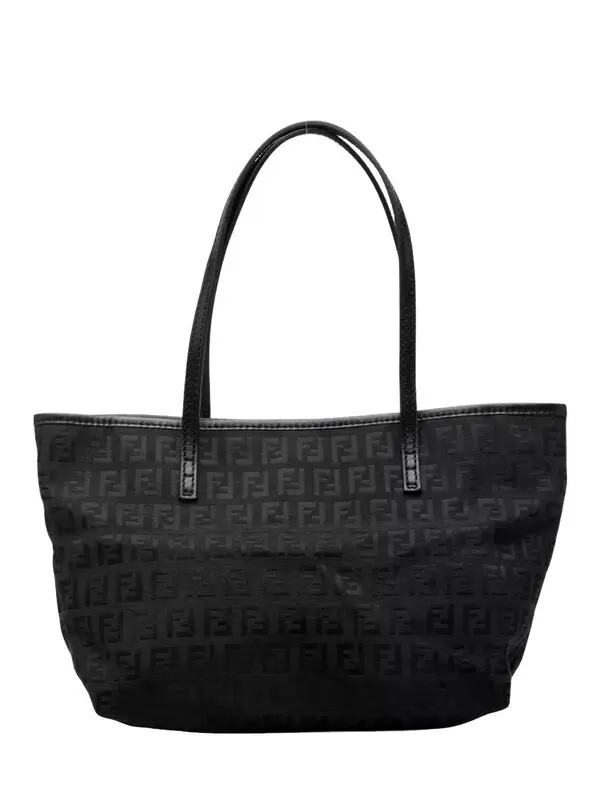 Fendi 2000-2010 Zucchino Canvas Tote Bag - Black