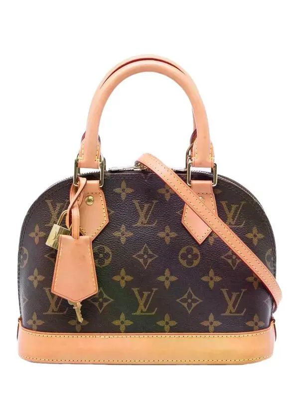 LOUIS VUITTON 2021 Monogram Alma Bb Satchel - Brown