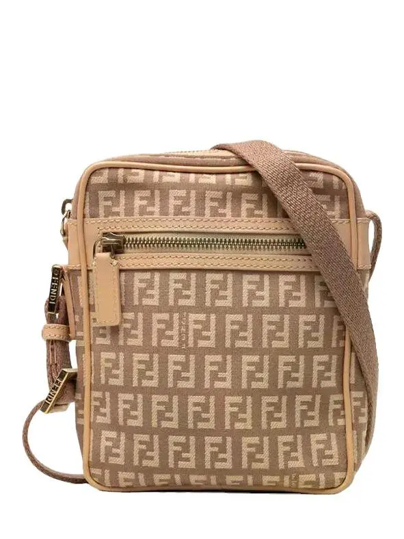 Fendi 2000-2010 Zucchino Canvas Crossbody Bag - Neutrals