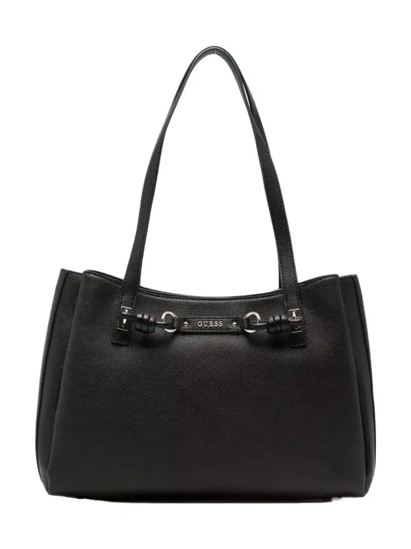 Guess Camelia Leather Shoulder Bag - Black