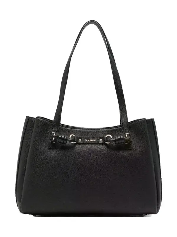 Guess Camelia Leather Shoulder Bag - Black