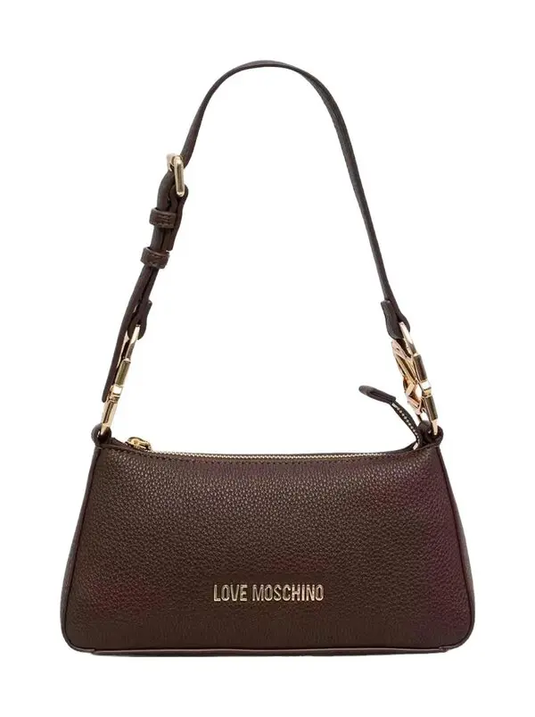 Moschino Logo-lettering Shoulder Bag - Brown
